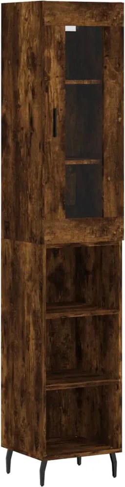 Skříň highboard kouřový dub 34,5 x 34 x 180 cm kompozitní dřevo 3199382