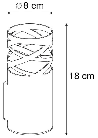 Designová nástěnná lampa bílá - Arre