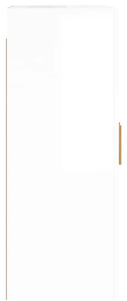 Nástěnné skříňky 2 ks bílé s vysokým leskem kompozitní dřevo,  3197877