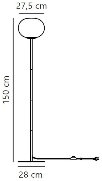 Nordlux - Stojací lampa ALTON 1xE27/25W/230V černá