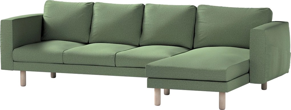 Potah na pohovku IKEA Norsborg 4-místná se šezlongem barva zelená látka pletený vzor