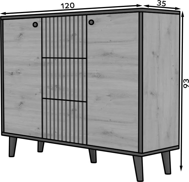 ADRK Furniture Komoda FADI CHES-FAD-B_B