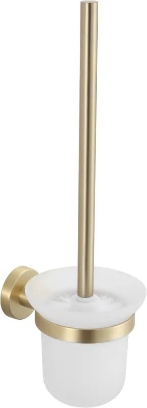 Mexen Remo, nástěnný toaletní kartáč, zlatý matný, 7050750-55