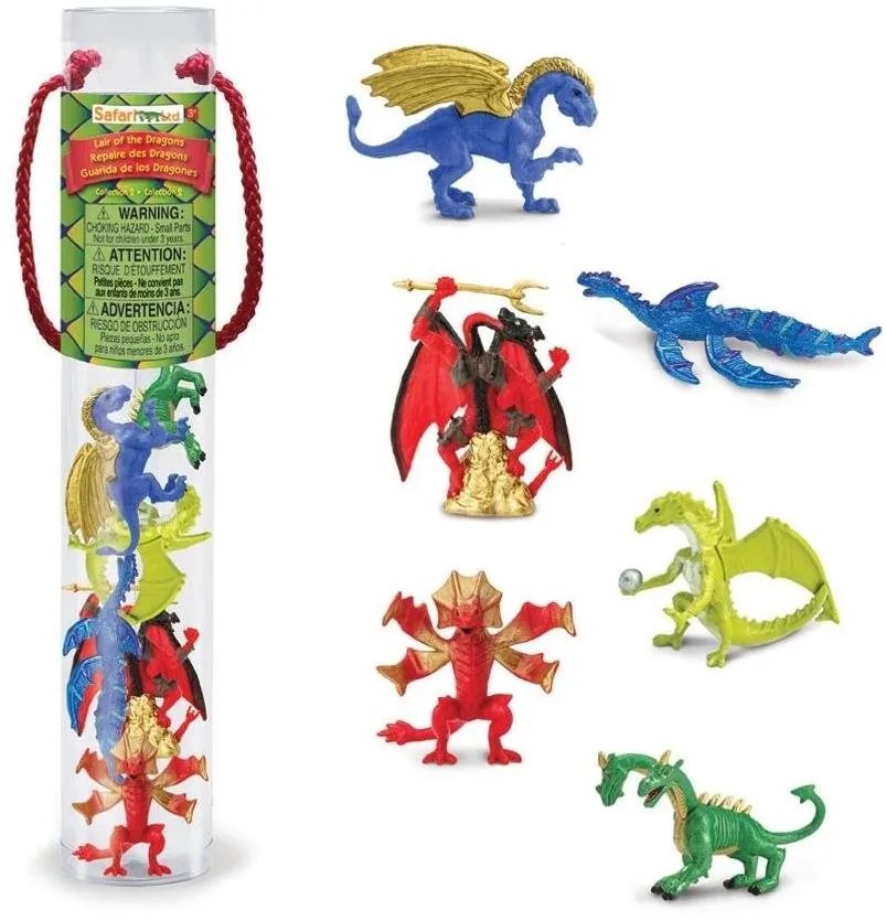 Set figurek a příslušenství safari ltd. designerská tuba - draci 2