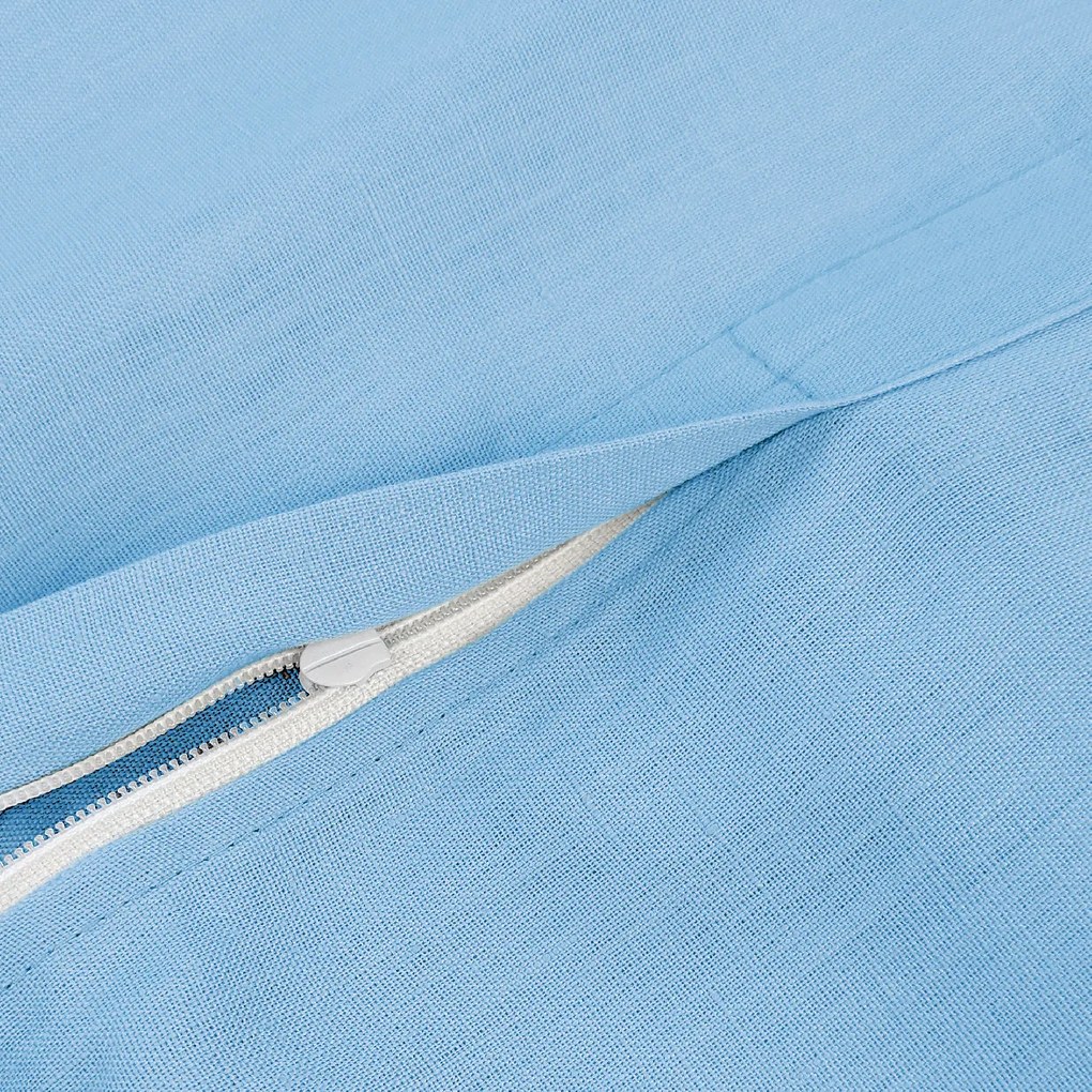 TULULUM Lněný povlak na polštář COMFORT BABY BLUE Rozměr polštáře: 50 x 50 cm