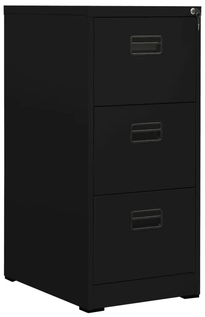 Kancelářská skříň černá 46 x 62 x 102,5 cm ocel - Default Title