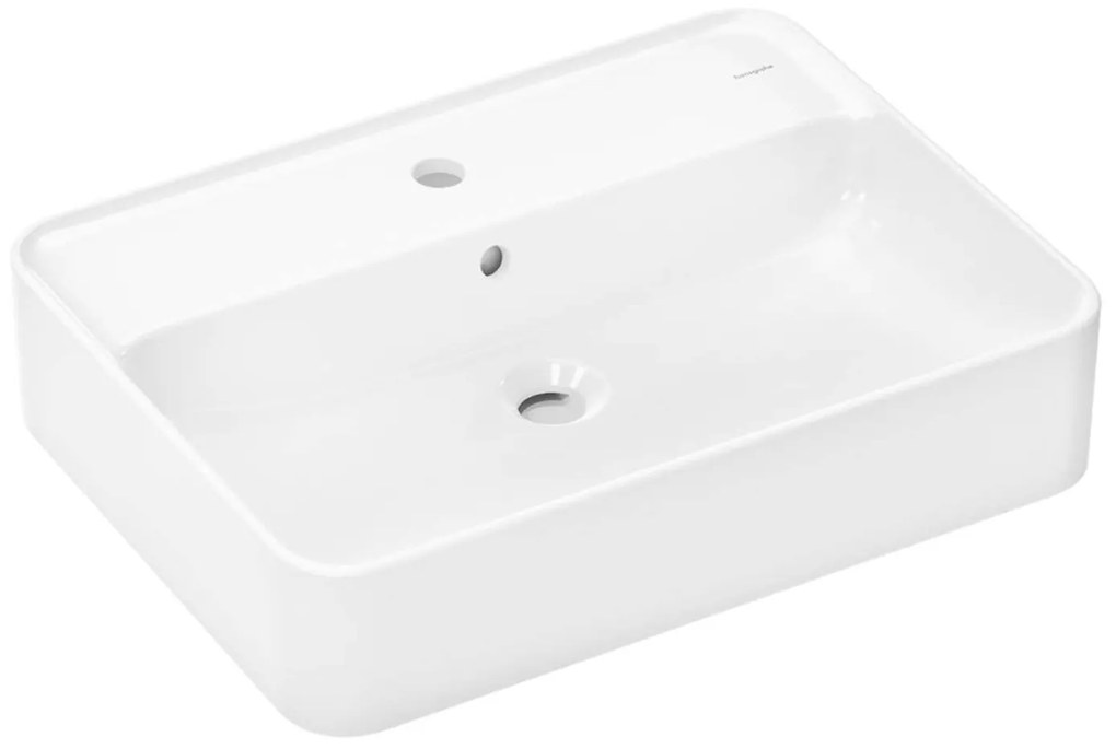 Hansgrohe Xuniva Q - Umyvadlo na desku, 60x45 cm, s přepadem, otvor pro baterii, bílá 60172450