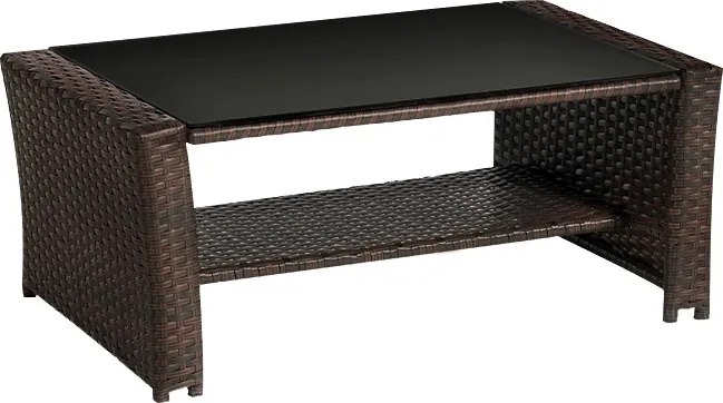 Velaco Ratanový zahradní nábytek Lagos, 4 osoby, hnědý