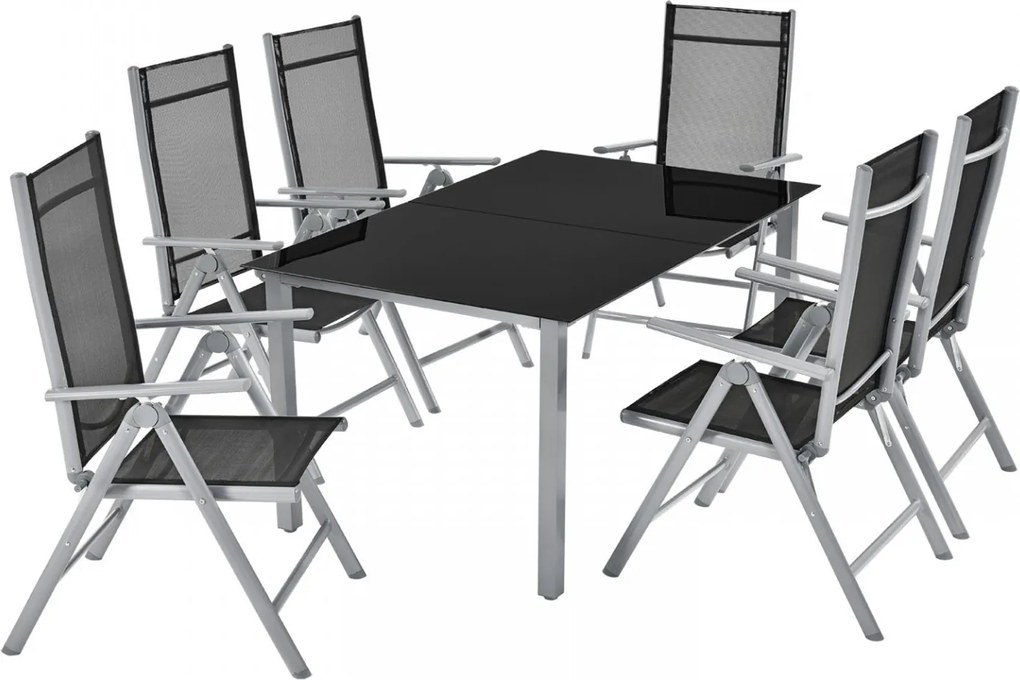 Goleto Zahradní hliníková sestava Mailand | stůl + 6 židlí