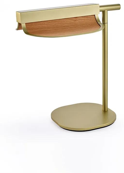 Polohovatelná lampička ve tvaru listu Omma Table 1  Polohovatelná lampička ve tvaru listu Omma Table 1 Barva svítidla: Zlatá, Dekor: Přírodní třešňové…