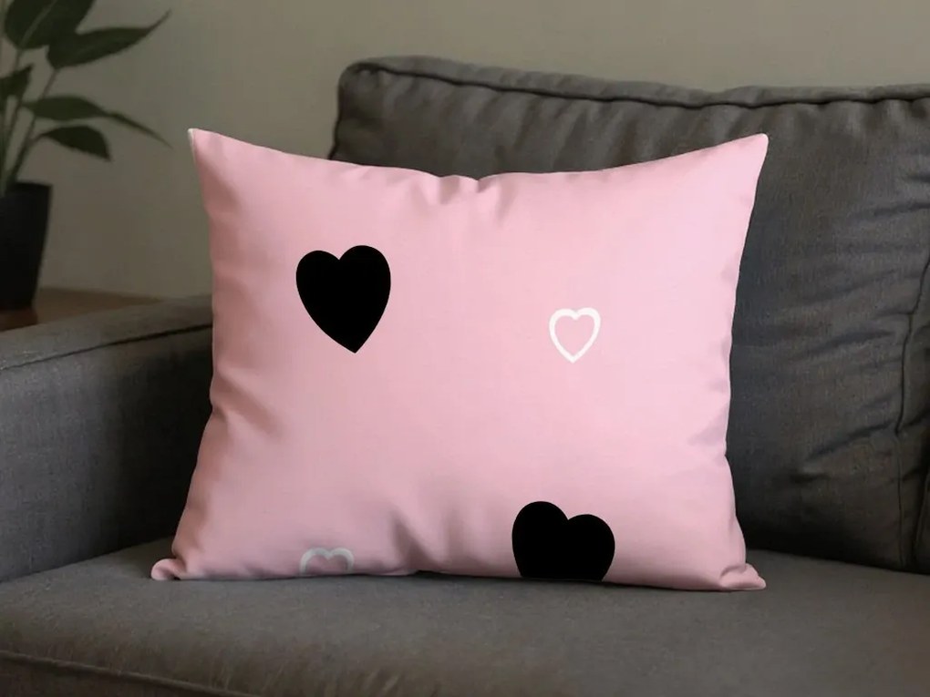 Polybavlněný povlak na polštář CORAZON POLY 50x70 cm, růžový