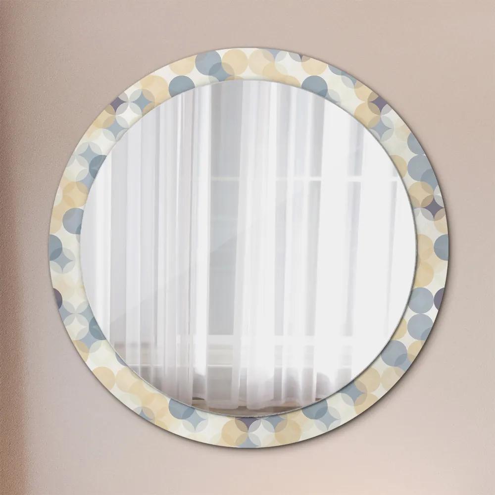 Kulaté dekorativní zrcadlo Geometrická kola fi 90 cm