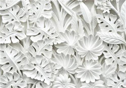 Vliesové fototapety, rozměr 312 cm x 219 cm, 3D květy bílé, IMPOL TRADE 10052VEXXL