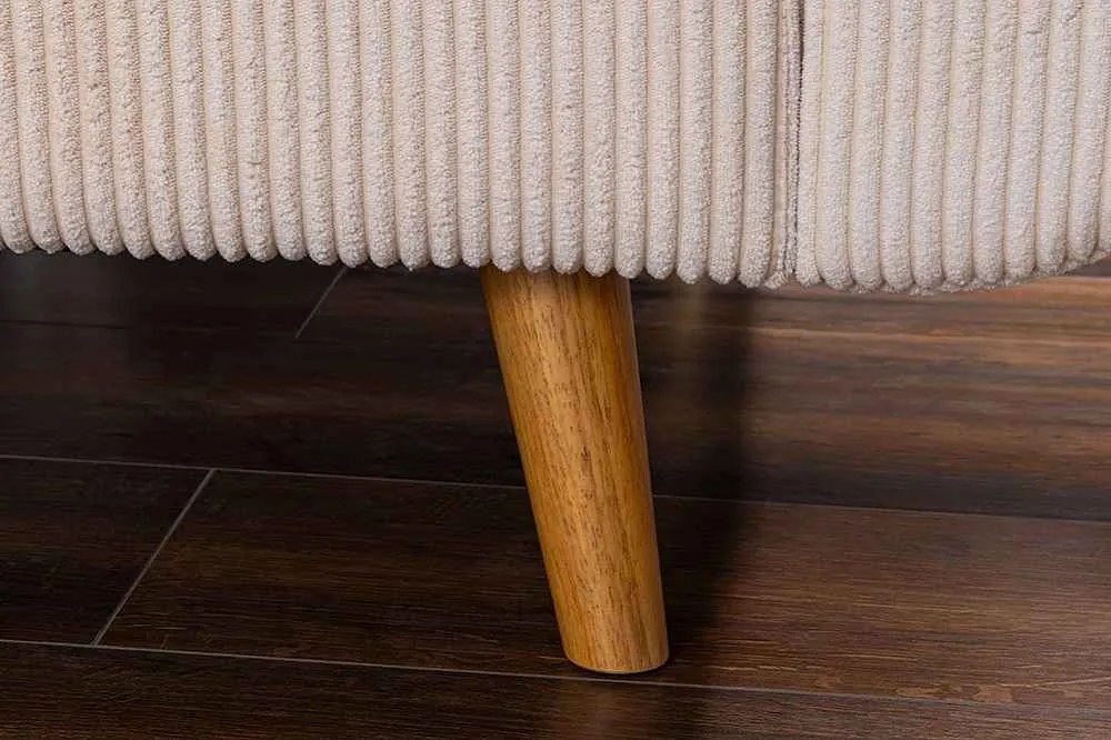 Designová rozkládací pohovka Bailey 215 cm béžový manšestr