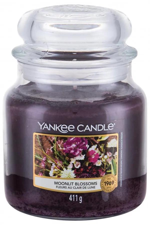 Yankee Candle vonná svíčka Classic ve skle střední Moonlit Blossoms 411 g