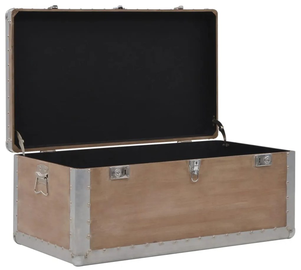 Úložný box z masivního jedlového dřeva 91 x 52 x 40 cm hnědý,  246124