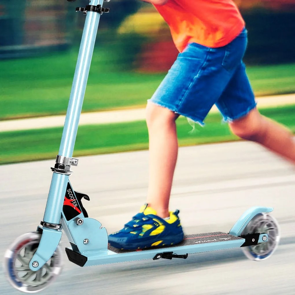Costway Scooter Výškově nastavitelná dětská koloběžka Skládací koloběžka se 2