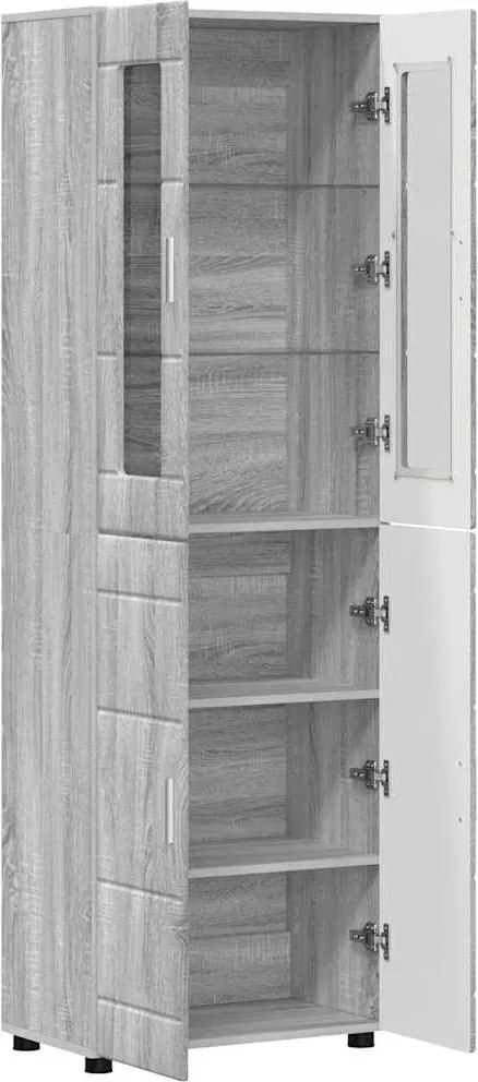 Vysoký bufet FLORIN 60 x 35 x 182 cm Šedá Sonoma 3397920