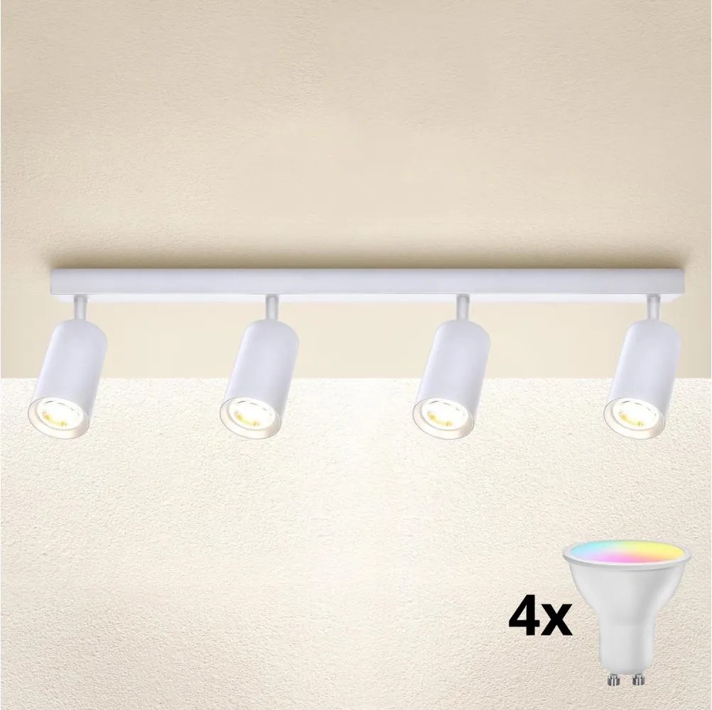 Brilagi - LED RGBW Stmívatelné bodové svítidlo SELE 4xGU10/4,8W/230V bílá