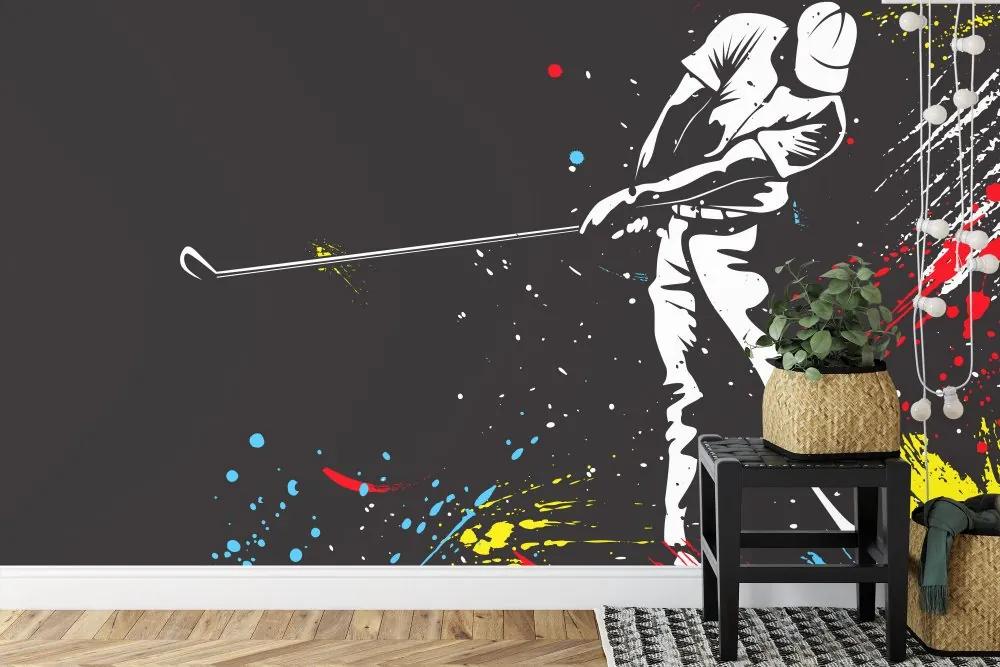 Fototapeta Malovaný Golfista Samolepící tapety 90x60