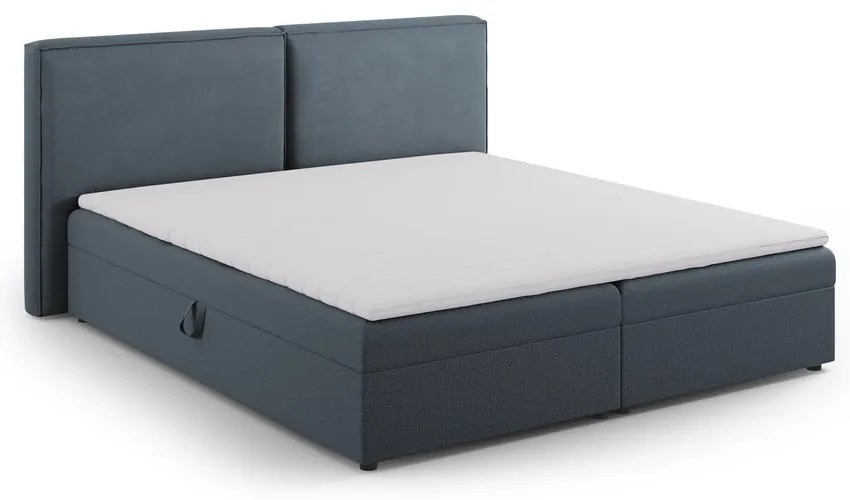 Modrá boxspring postel s úložným prostorem 160x200 cm Arendal – Cosmopolitan Design