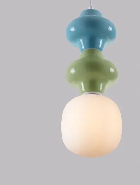 LED zeleno-modré designové svítidlo Clio