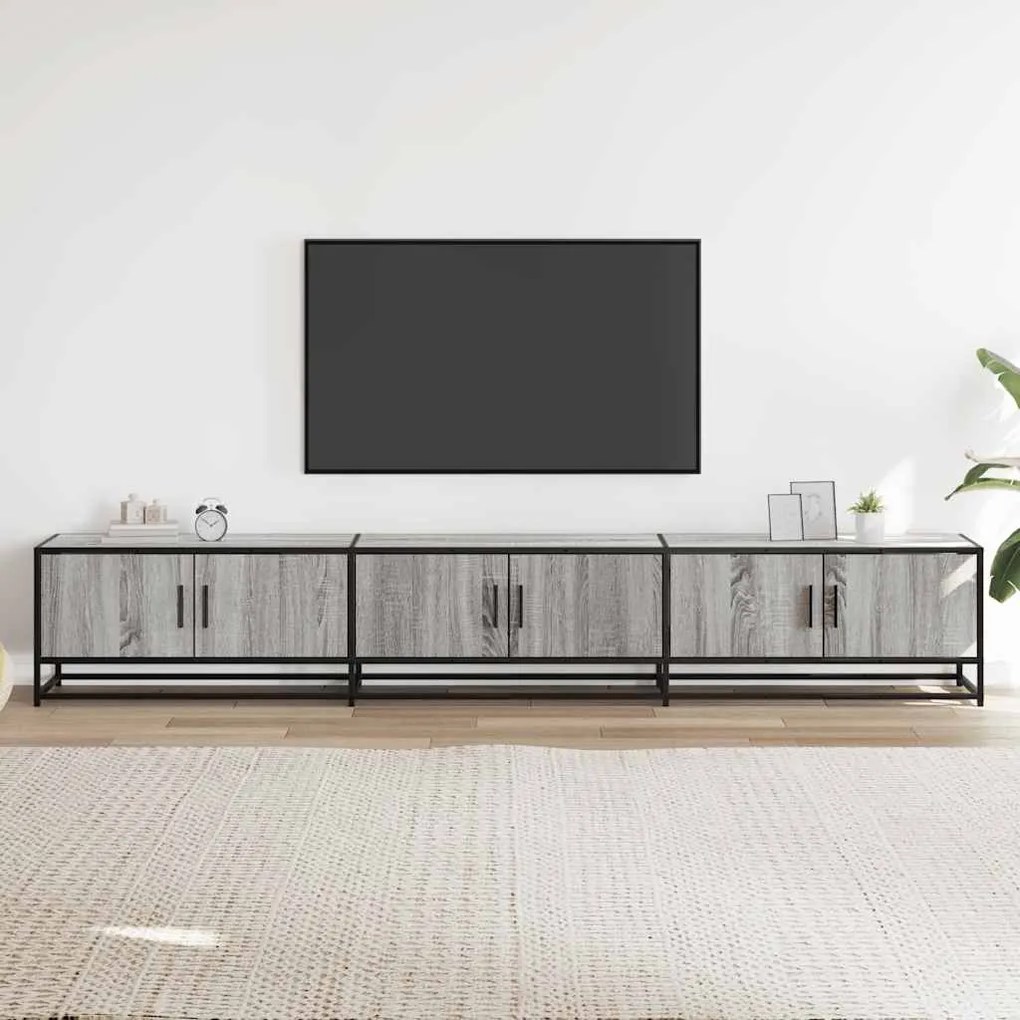TV skříňka šedá sonoma 240 x 35 x 41 cm kompozitní dřevo 3300798