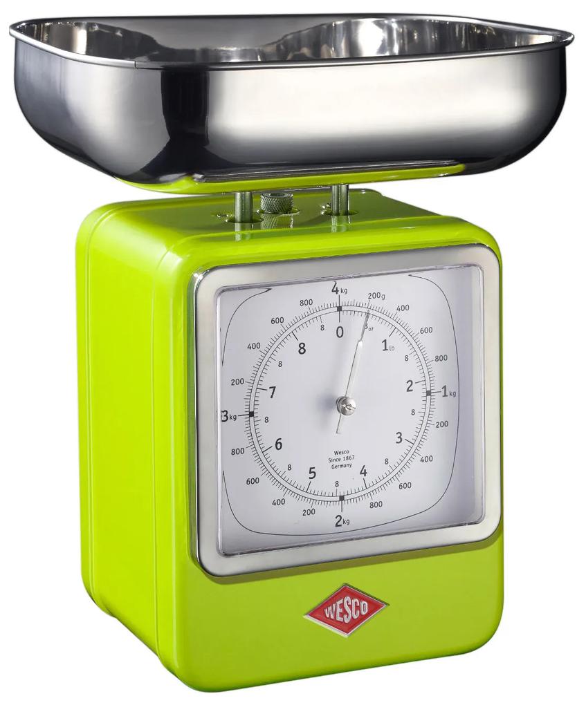 Wesco Kuchyňská váha s hodinami světle zelená