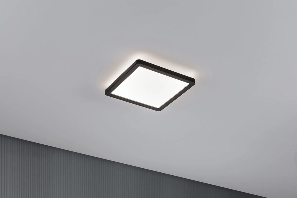 Paulmann 71014 Atria Shine, černé stropní svítidlo s korónou, 11,2W LED 4000K, 19x19cm