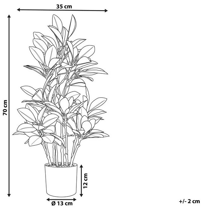 Umělá rostlina v květináči 70 cm MAGNOLIA  Beliani