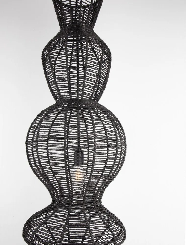 Matně černé provazové závěsné svítidlo ø 38 cm Breena – Nova Luce