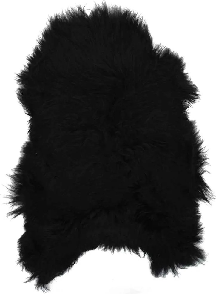 Přehoz na židli z islandské ovčí kůže černý 70 x 110 cm 335854