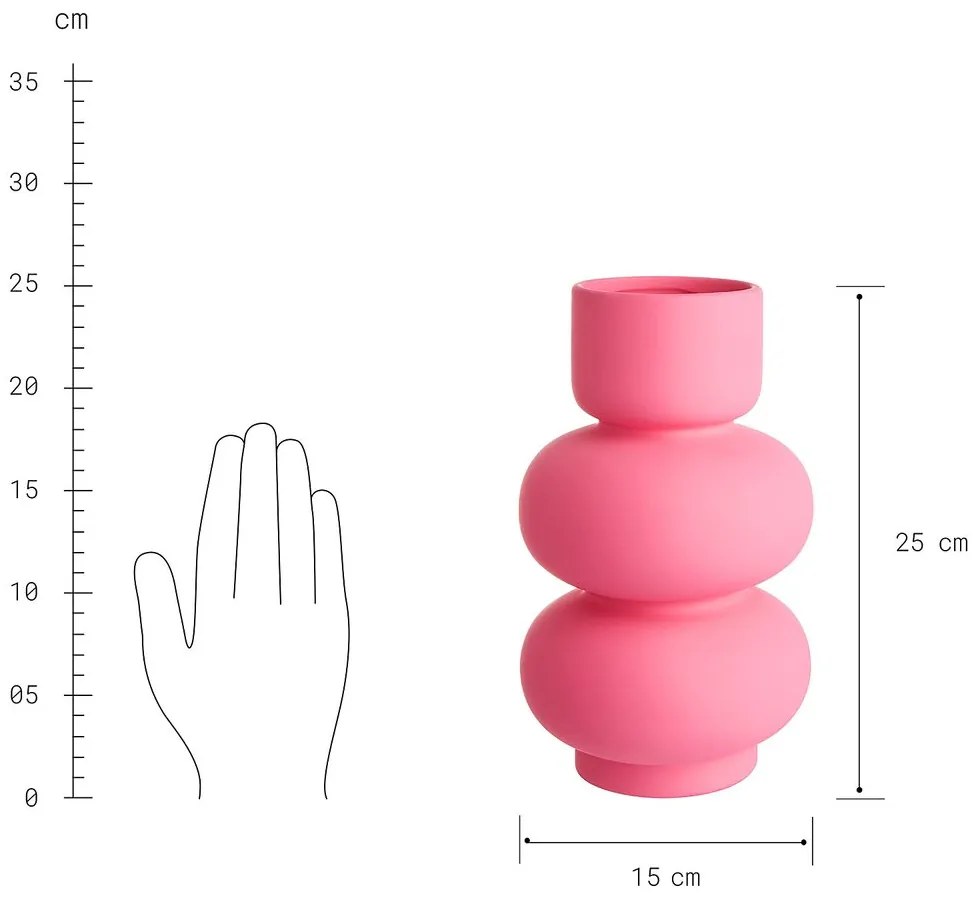 PINK Váza 25 cm