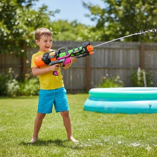 Vodní pistole 60 cm s nádrží 1,25 l – dostřel až 6 m