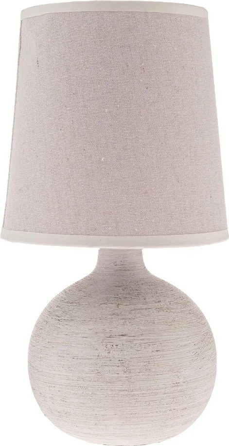 Světle šedá keramická stolní lampa s textilním stínidlem (výška 29 cm) Bianca – Dakls