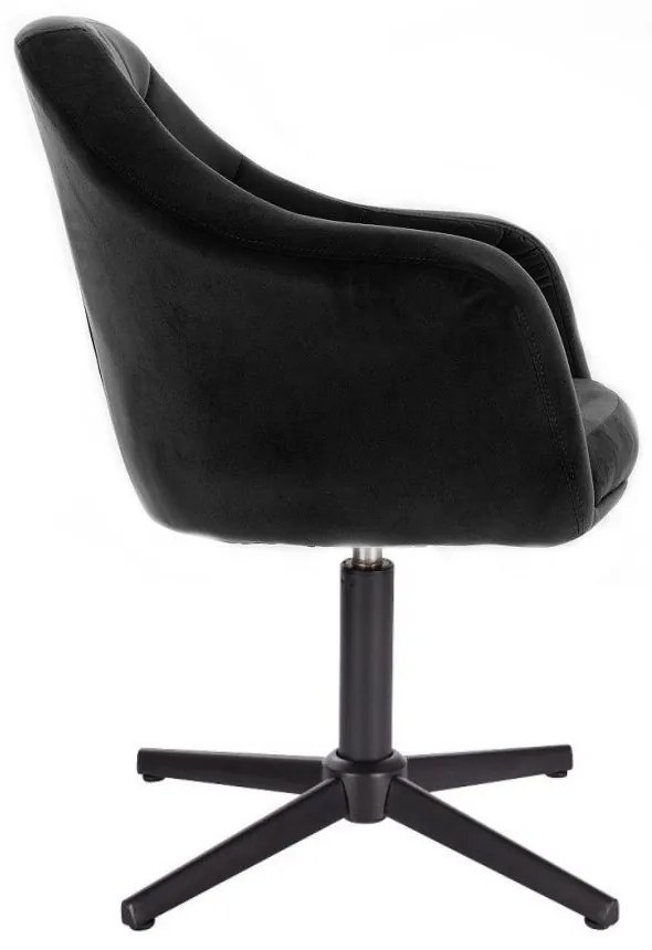 LuxuryForm DESIGN Otočné křeslo ANDORA VELUR na černém kříži- černé
