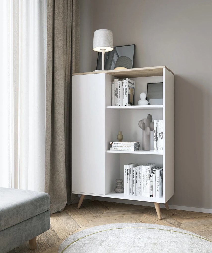 ADRK Furniture Regál FONZI 90x40 BS-FON-90-WS