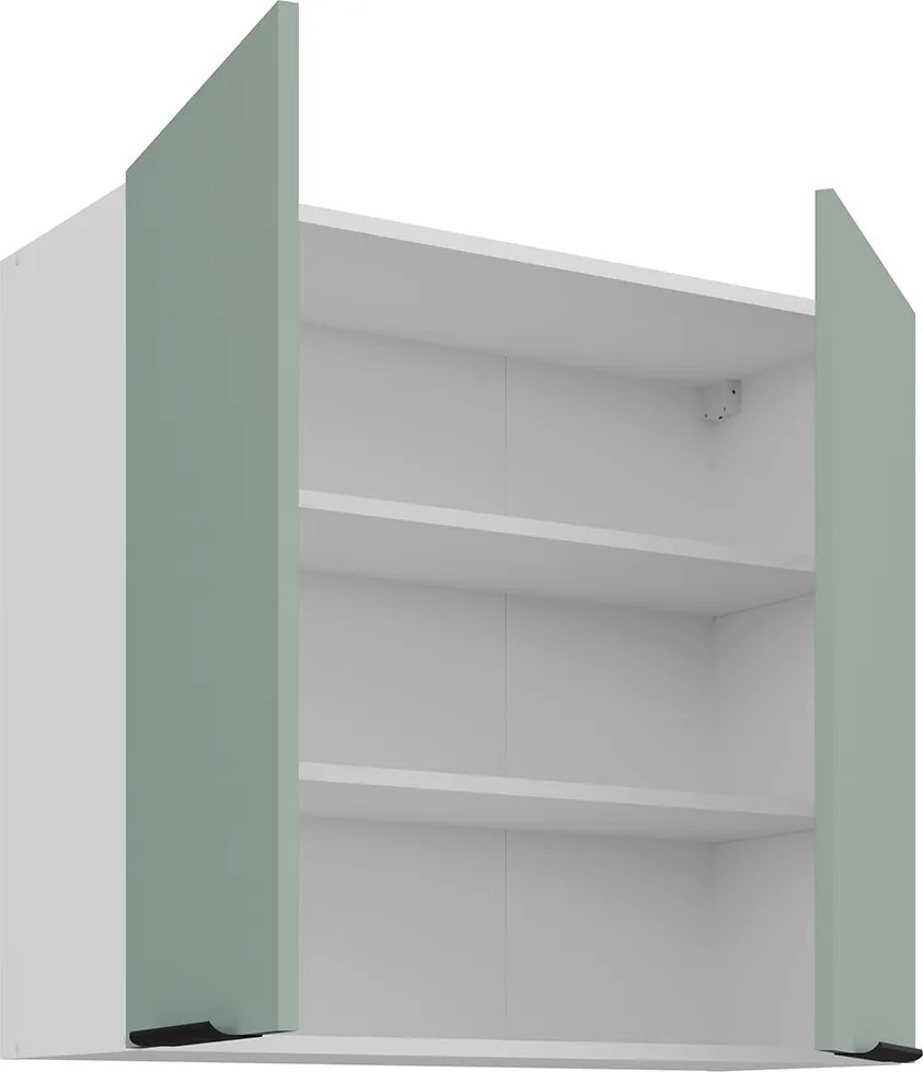ARIA sb | horní skříňka 80 G-72 2F policová | 80 cm | ANTI FINGERPRINT povrch | bílá/aquamarine