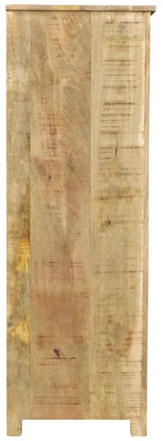 furniture-nabytek.cz - Masivní komoda Padma z mangového dřeva, lakovaná, přírodní barva – 40×43×125 cm