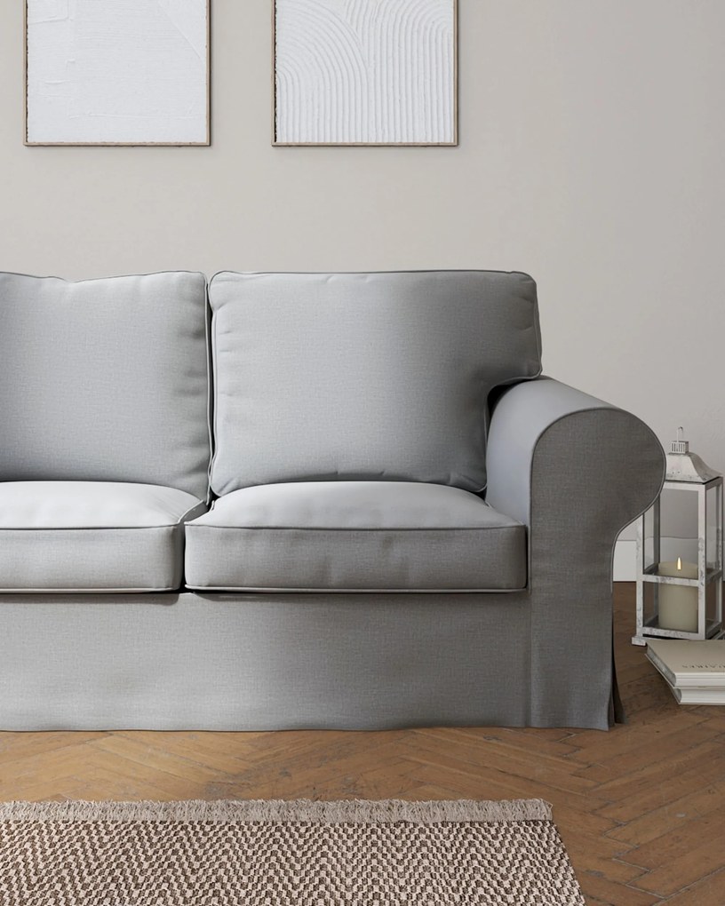 Potah na pohovku IKEA Ektorp 3-místná, rozkládací STARÝ MODEL PIXBO barva šedá látka sametová