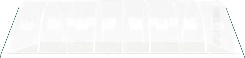 Skleník s ocelovým rámem bílý 32 m² 8 x 4 x 2 m 3188074