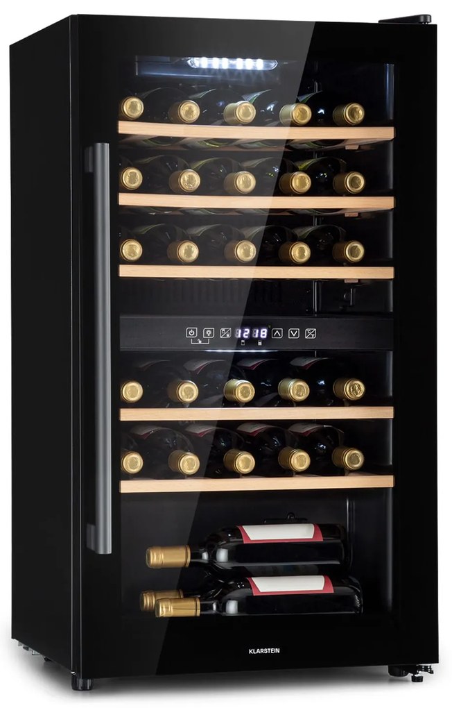 Klarstein Barossa 29 Duo, vinotéka, 80 l/29 lahví, 2 zóny, dotykové ovládání