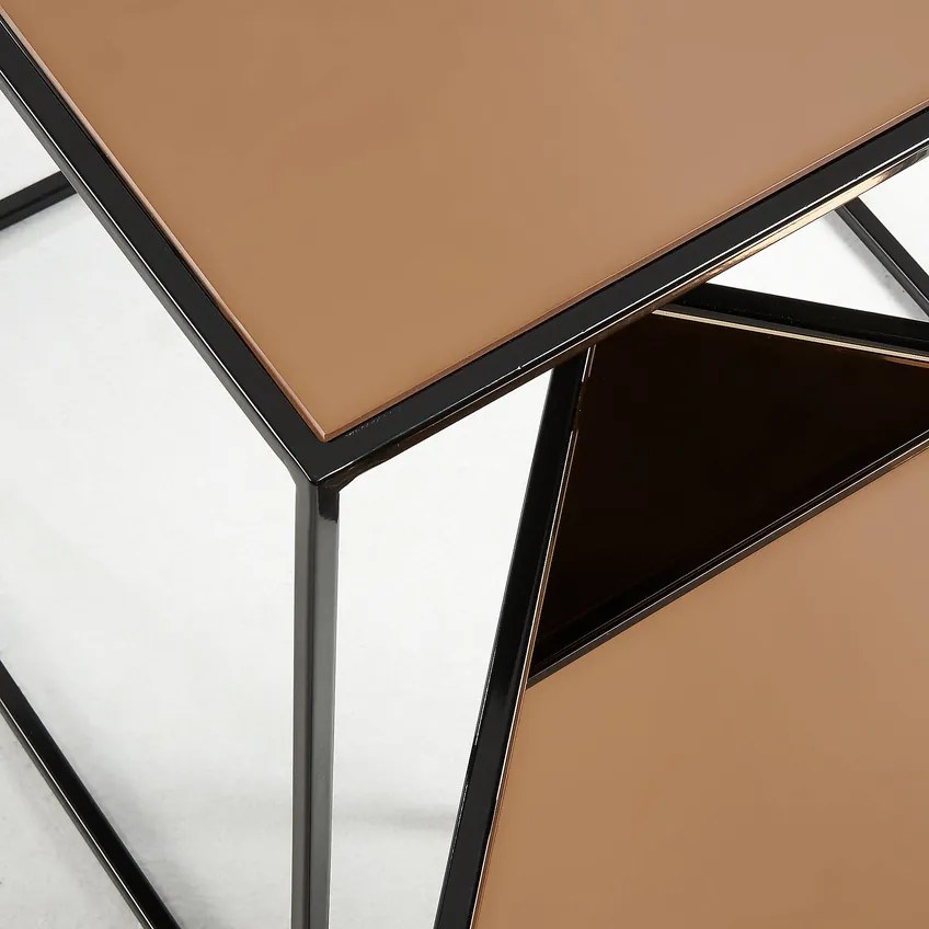 Set dvou metalických odkládacích stolků LaForma Sute