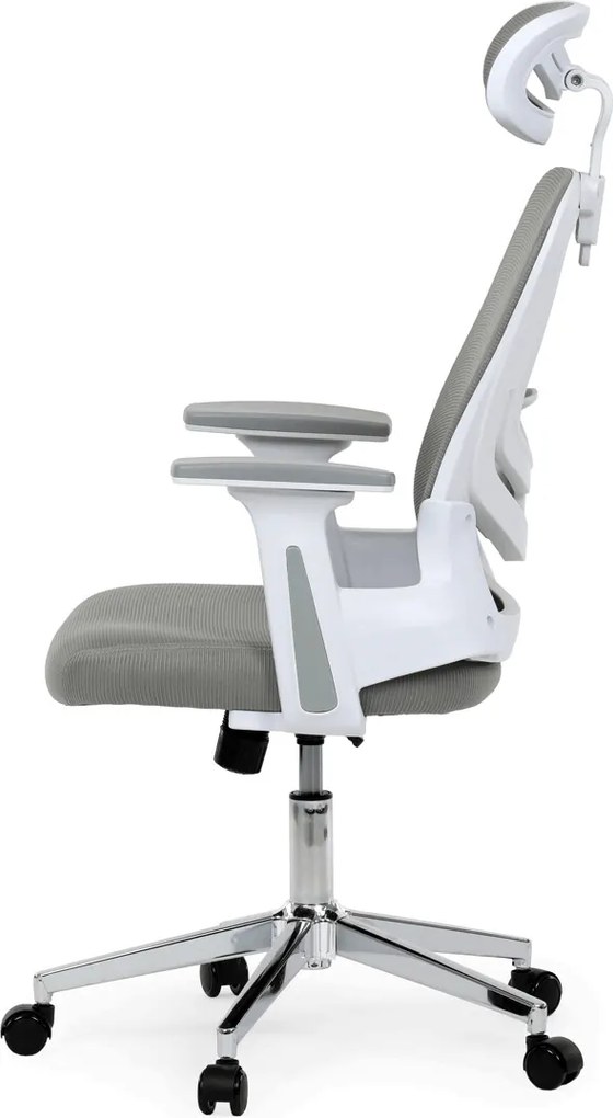 Ergonomická kancelářská židle EMILIE - šedá síťovina