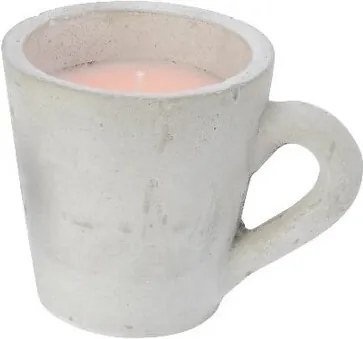 Dekorativní svíčka Mug růžová, 10,5 cm