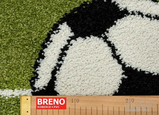Breno Kusový koberec FUNKY TOP HOP Kiwi, 133x180 cm, Vícebarevné/Zelená