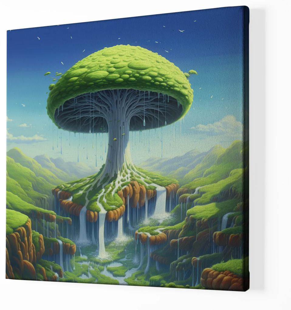 Obraz na plátně - Strom života velká houba FeelHappy.cz Velikost obrazu: 120 x 120 cm