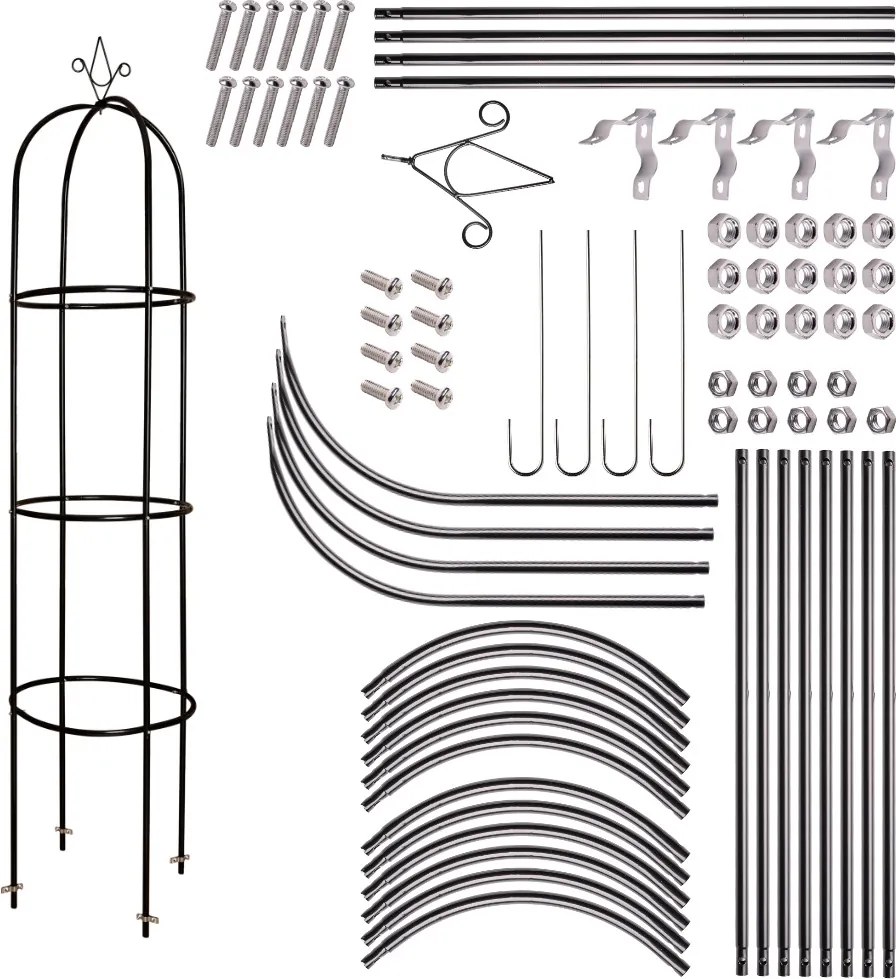 Creative Corner Zahradní pergola sloupek sloupek zvonek růže stojan popínavé květiny kov 195 cm