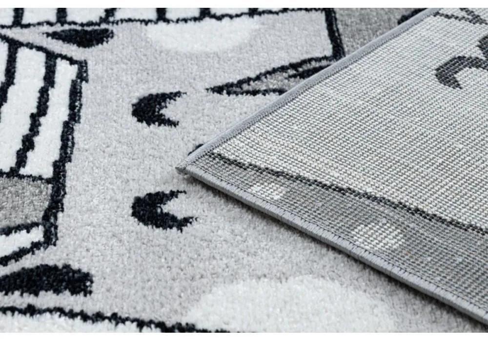 Dětský kusový koberec Kočky šedý 160x220cm