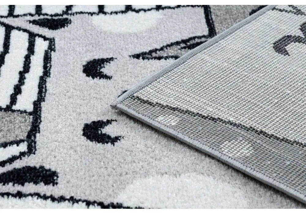 Dětský kusový koberec Kočky šedý 200x290cm